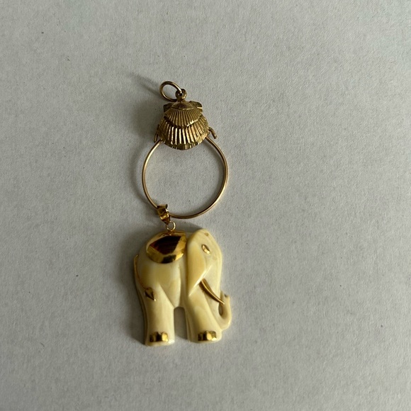 Jewelry | Vintage 14k Gold And Ivory Elephant Pendant | Poshmark